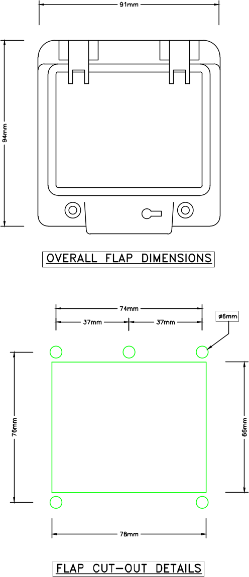 12MOD Backed Switchgear Flap - VoltMonkey