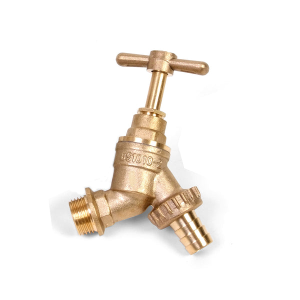 1/2" Brass Bib Tap With Double Check Valve - VoltMonkey