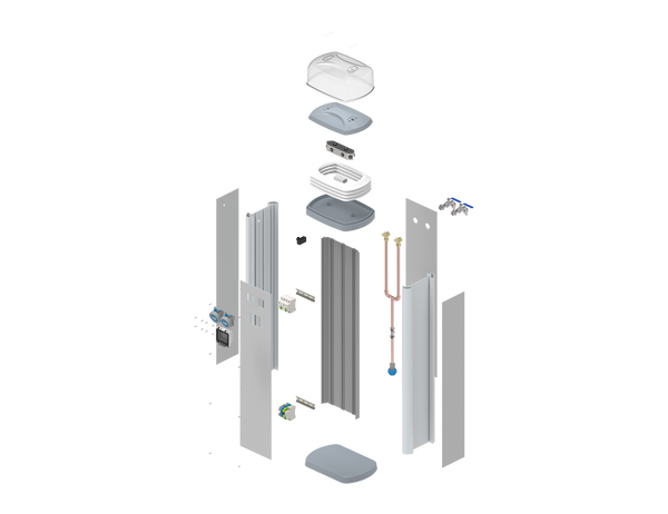 Rolec Marina Quantum Pedestal / 2 way / 2 X 16amp / 750mm - VoltMonkey